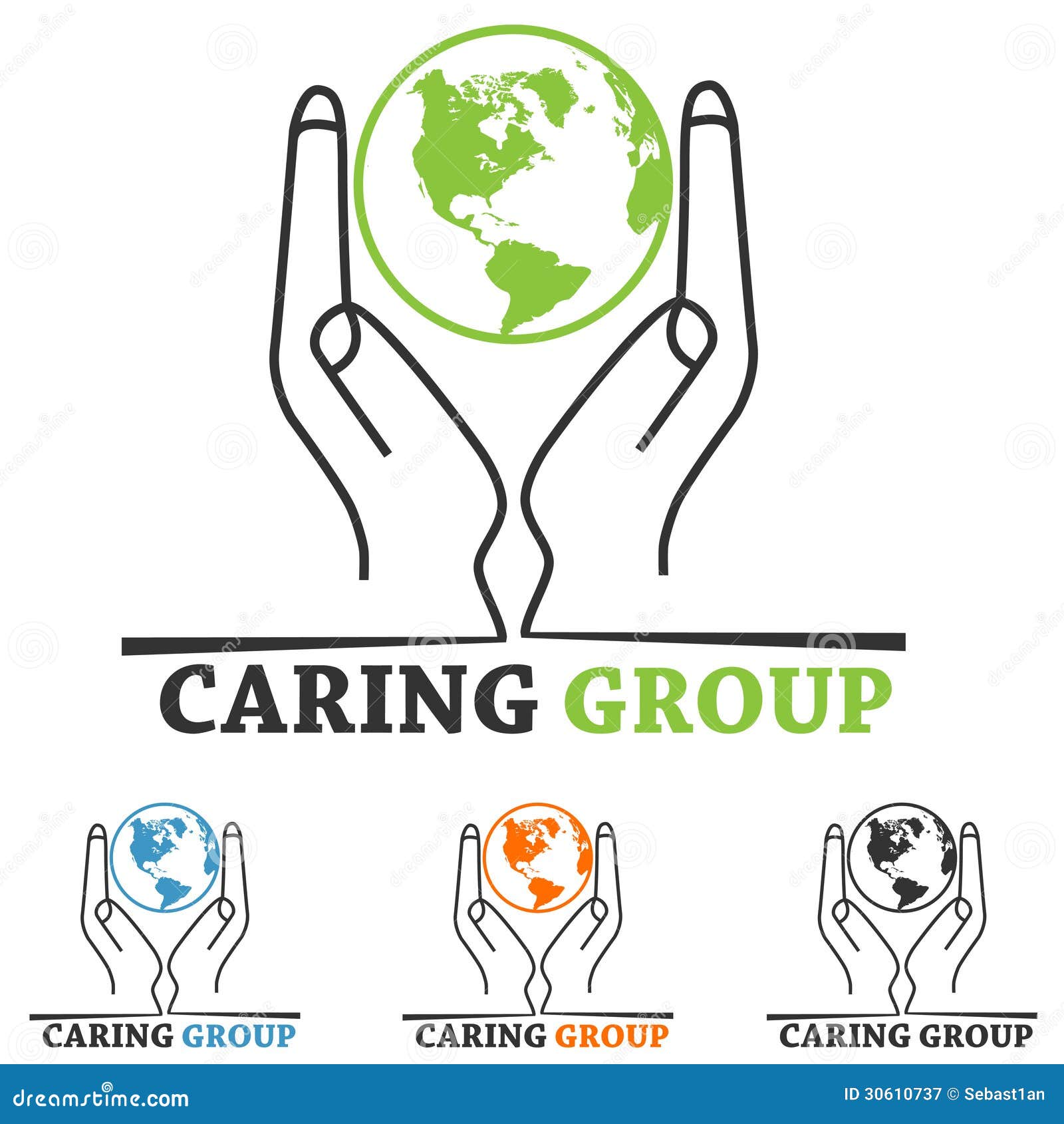 Charity Logo stock vector. Illustration of human, green - 30610737