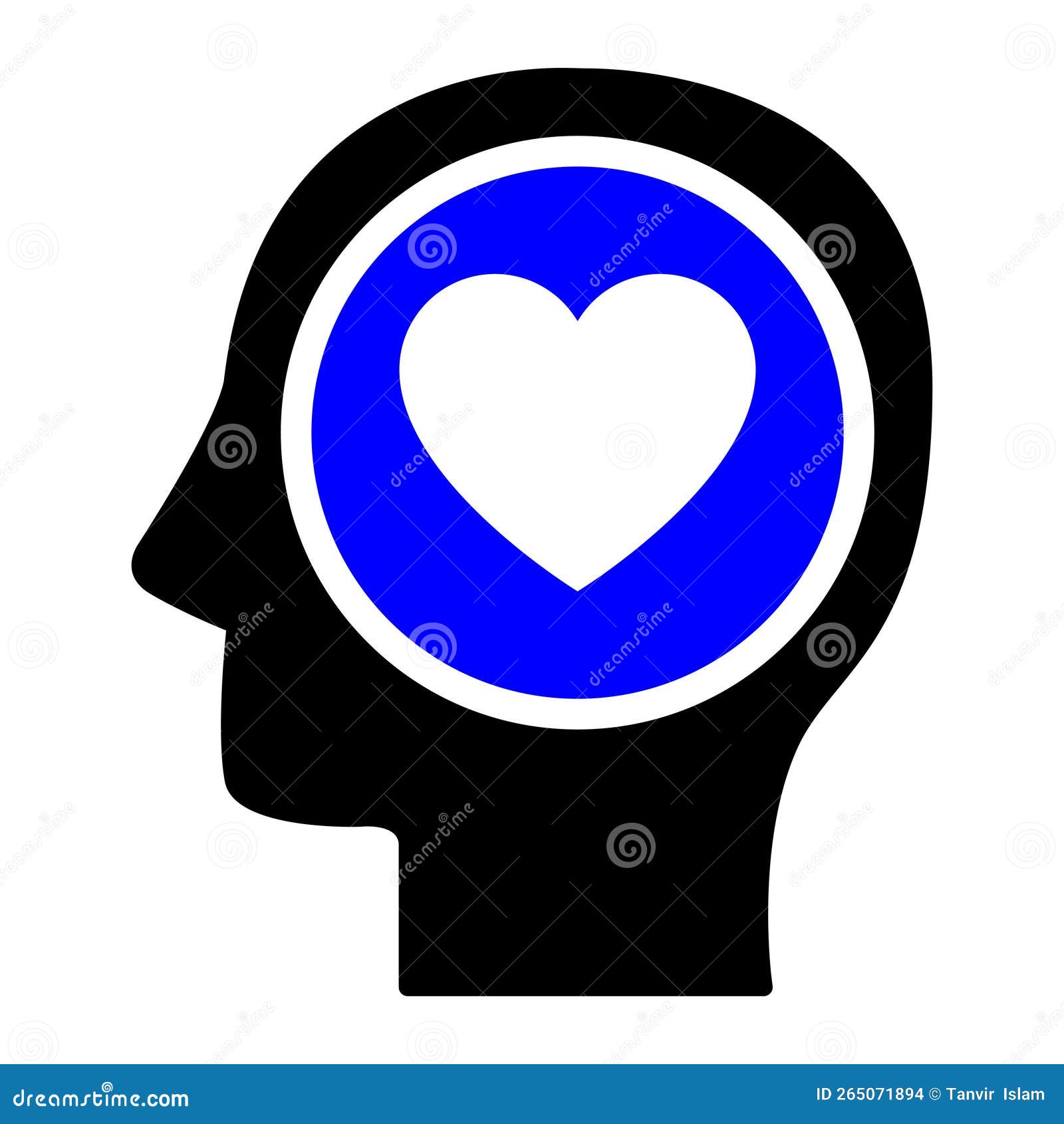 Charity Mind Icon in Flat Style Stock Vector - Illustration of flat ...