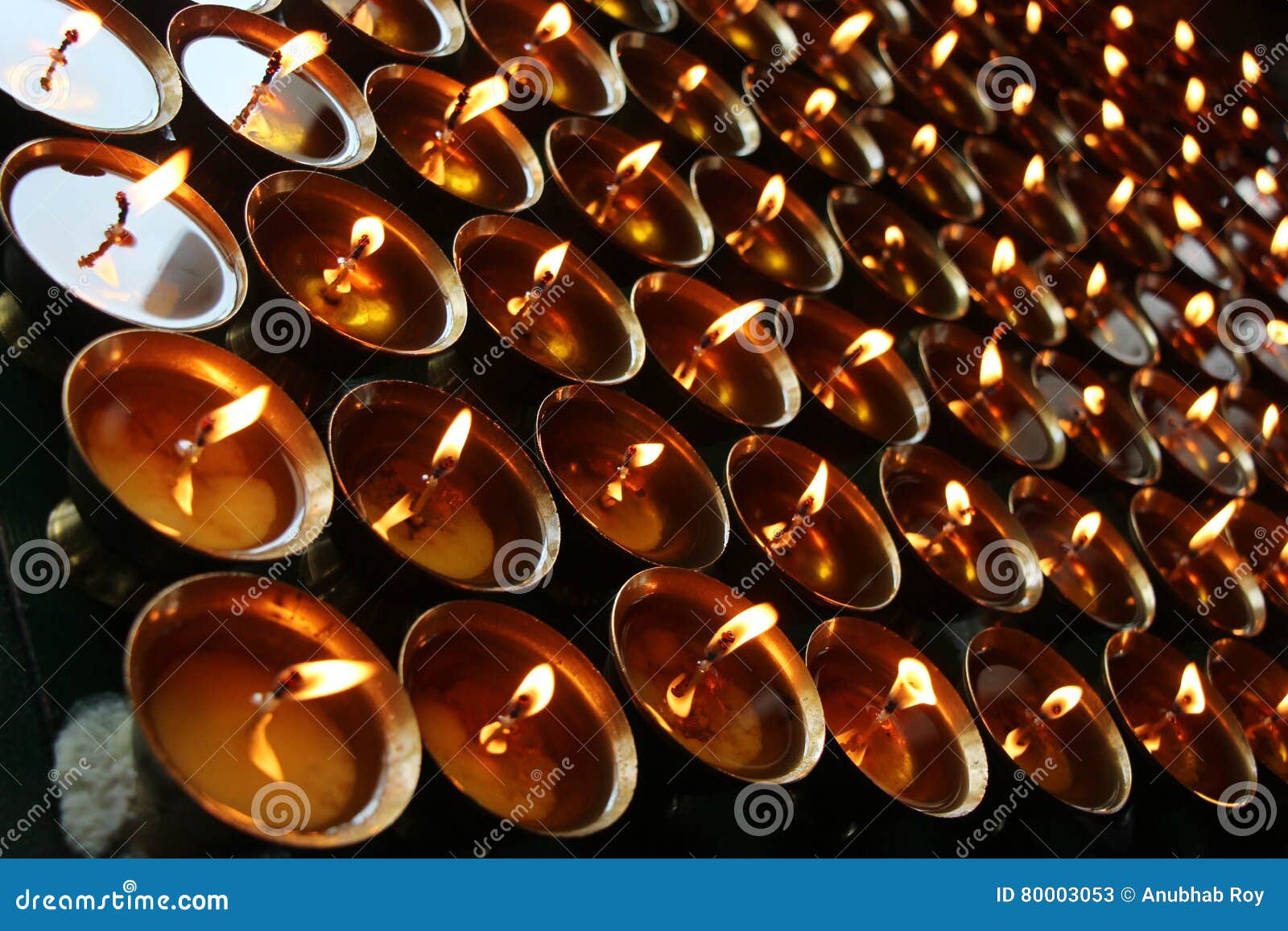 Charity. Praying Candles in a Temple. Stock Image - Image of candles ...