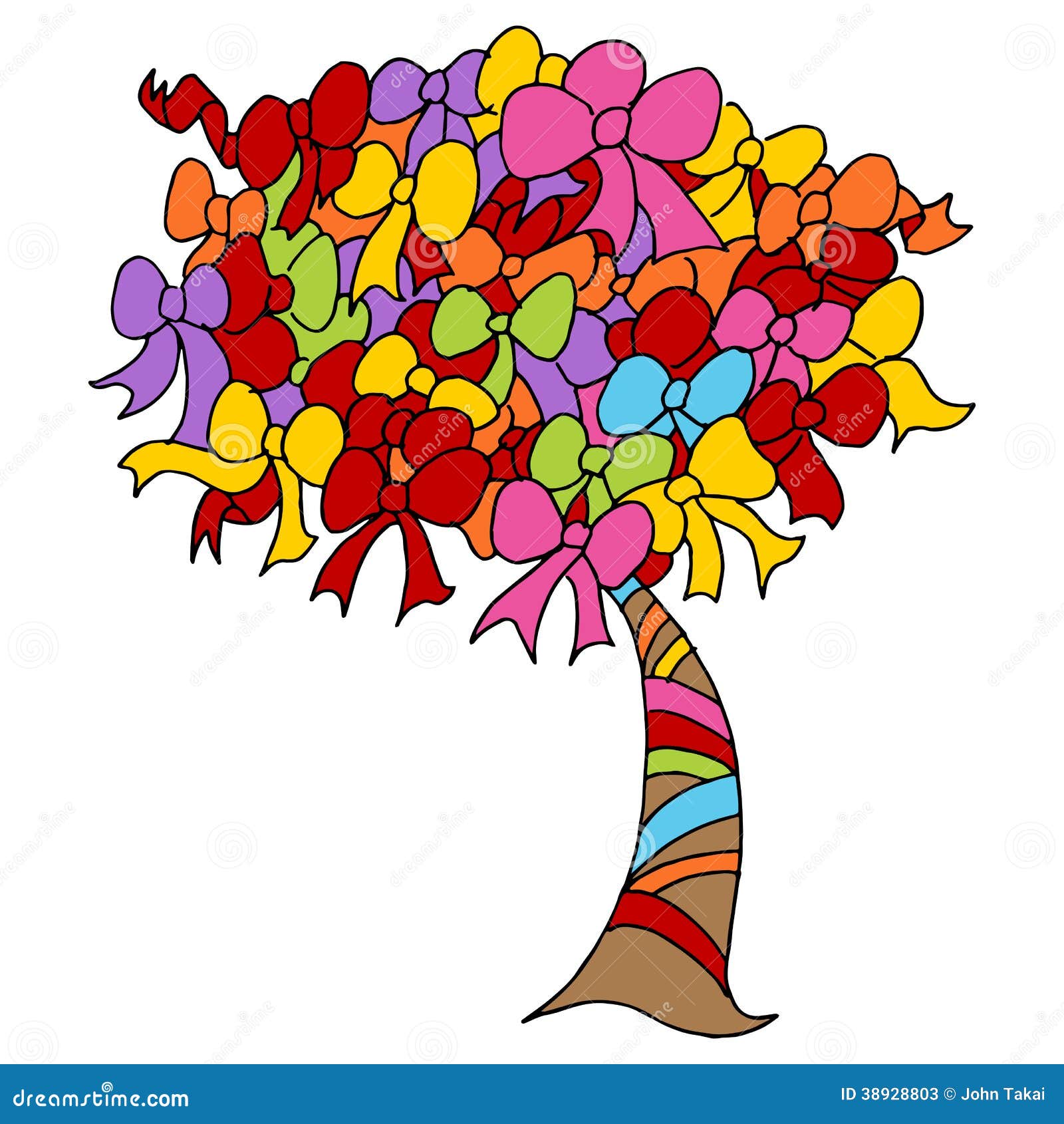 Charity Ribbon Tree stock vector. Illustration of tree - 38928803