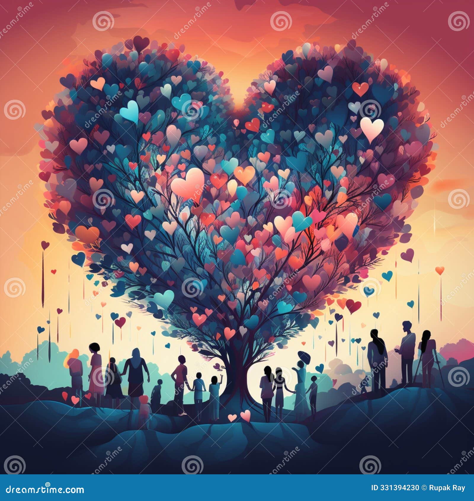 Charity Theme Abstract Diver Illustration Stock Illustration ...