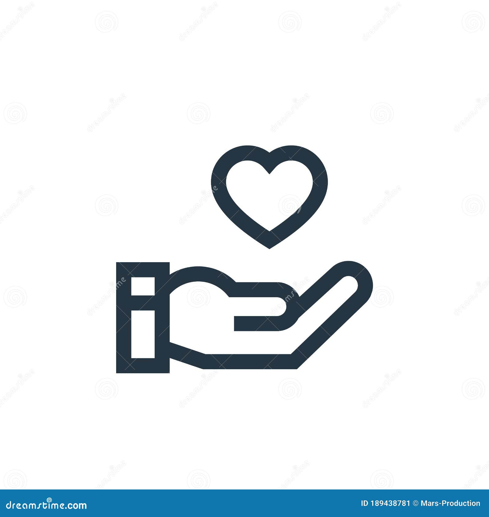 Charity Vector Icon Isolated on White Background. Outline, Thin Line ...