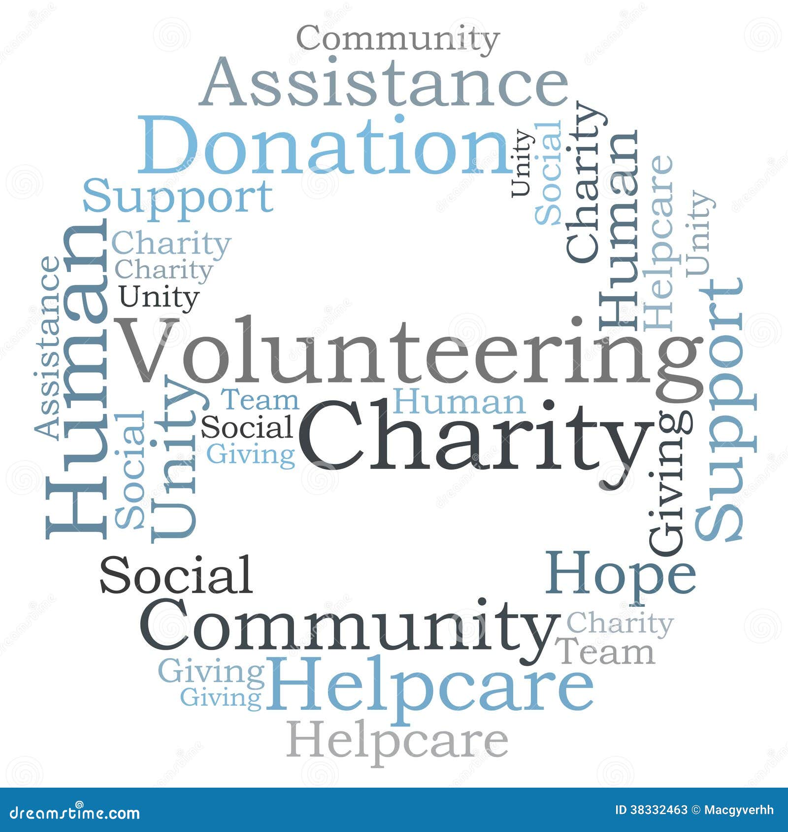 Charity Word Concept Banner Vector Template. Voluntary Activities ...