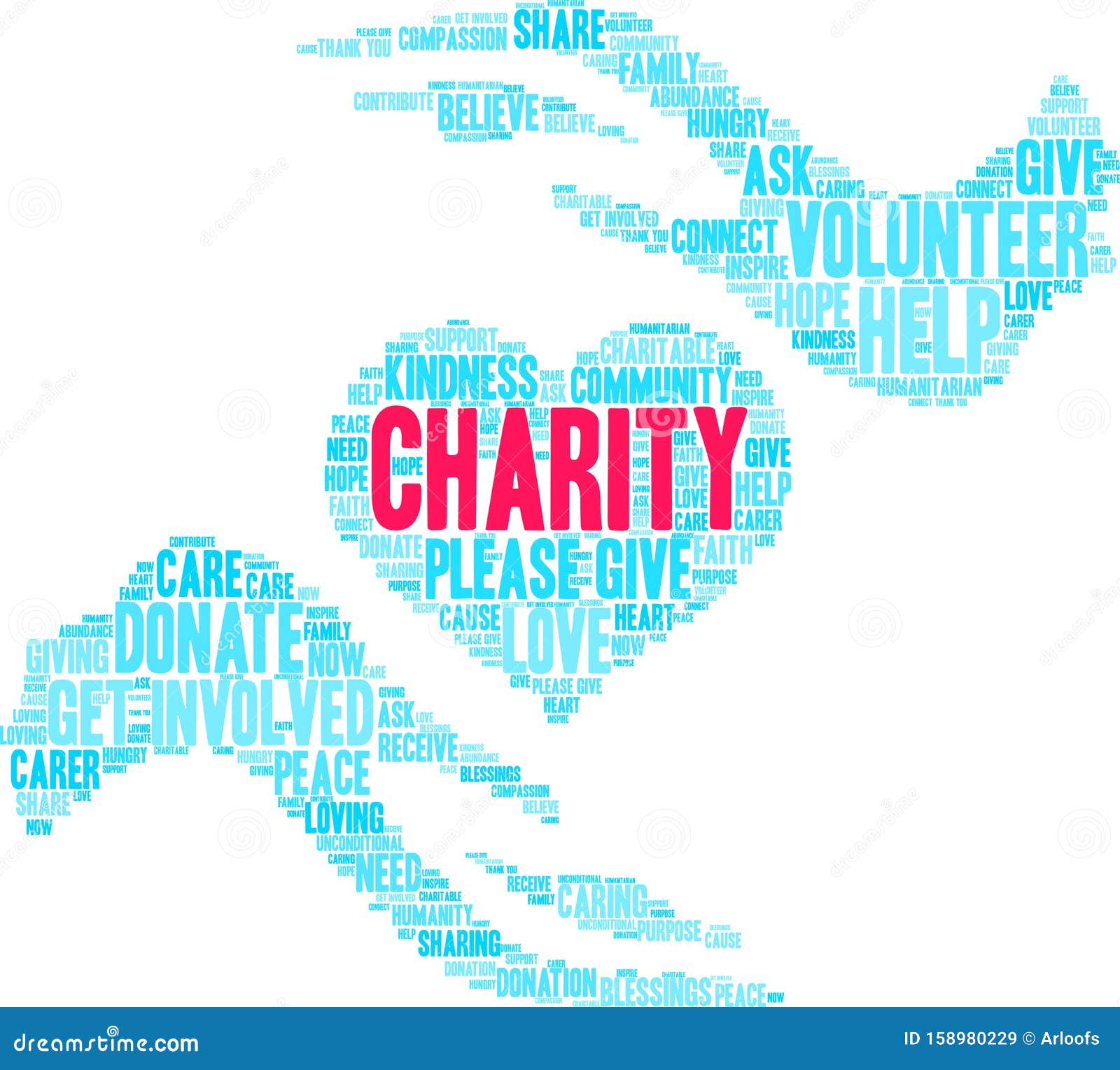 Charity Word Cloud stock vector. Illustration of faith - 158980229