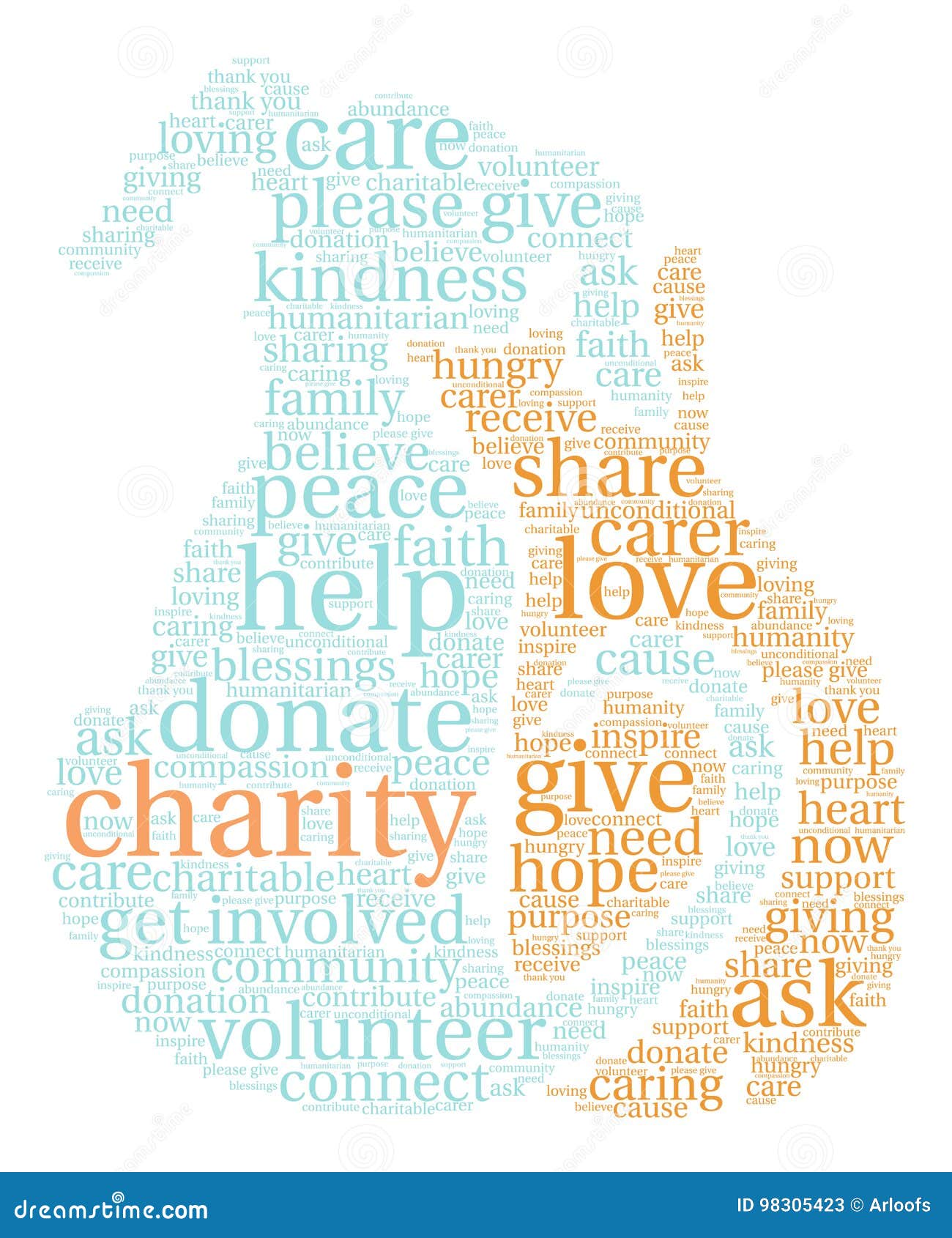 Charity Word Cloud stock vector. Illustration of believe - 98305423