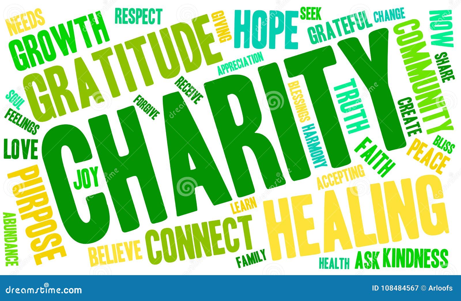 Charity Word Cloud stock vector. Illustration of inspire - 108484567