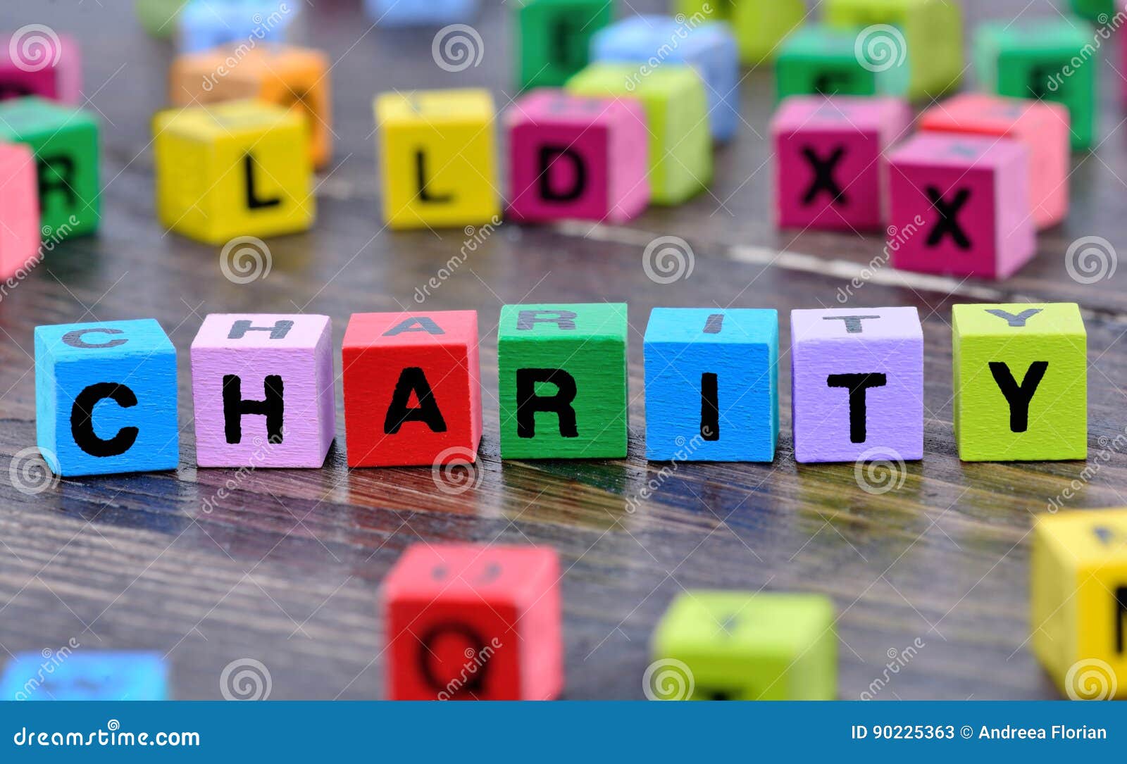 Charity word on table stock image. Image of education - 90225363