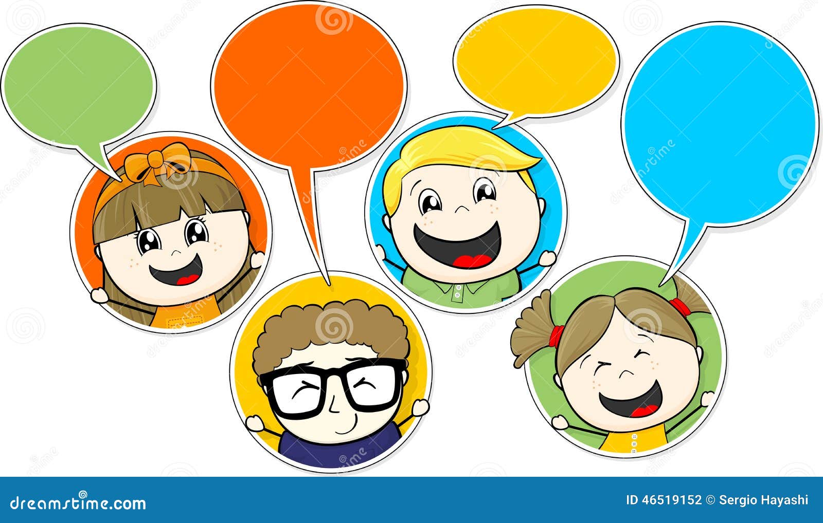 Charla de los niños ilustración del vector. Ilustración de aislado ...