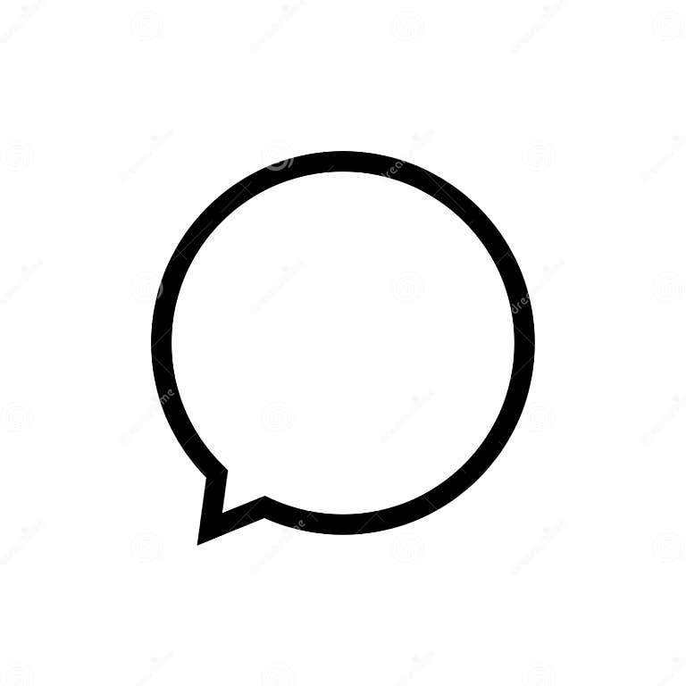 Charla Del Icono De La Burbuja Del Discurso Aislada En El Fondo Blanco