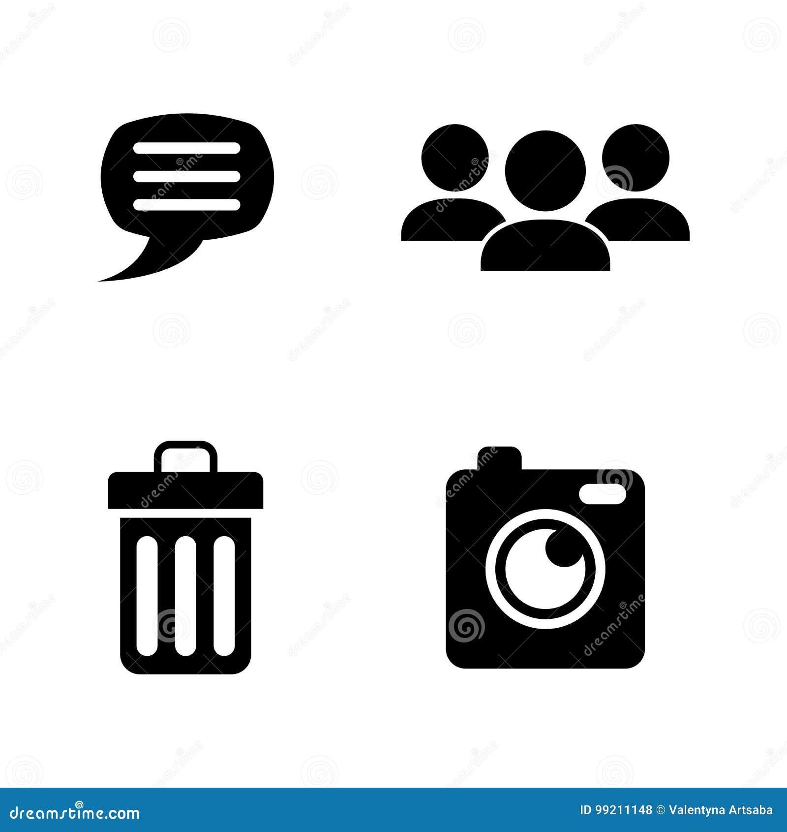 Charla Iconos Relacionados Simples Del Vector Ilustración del Vector ...