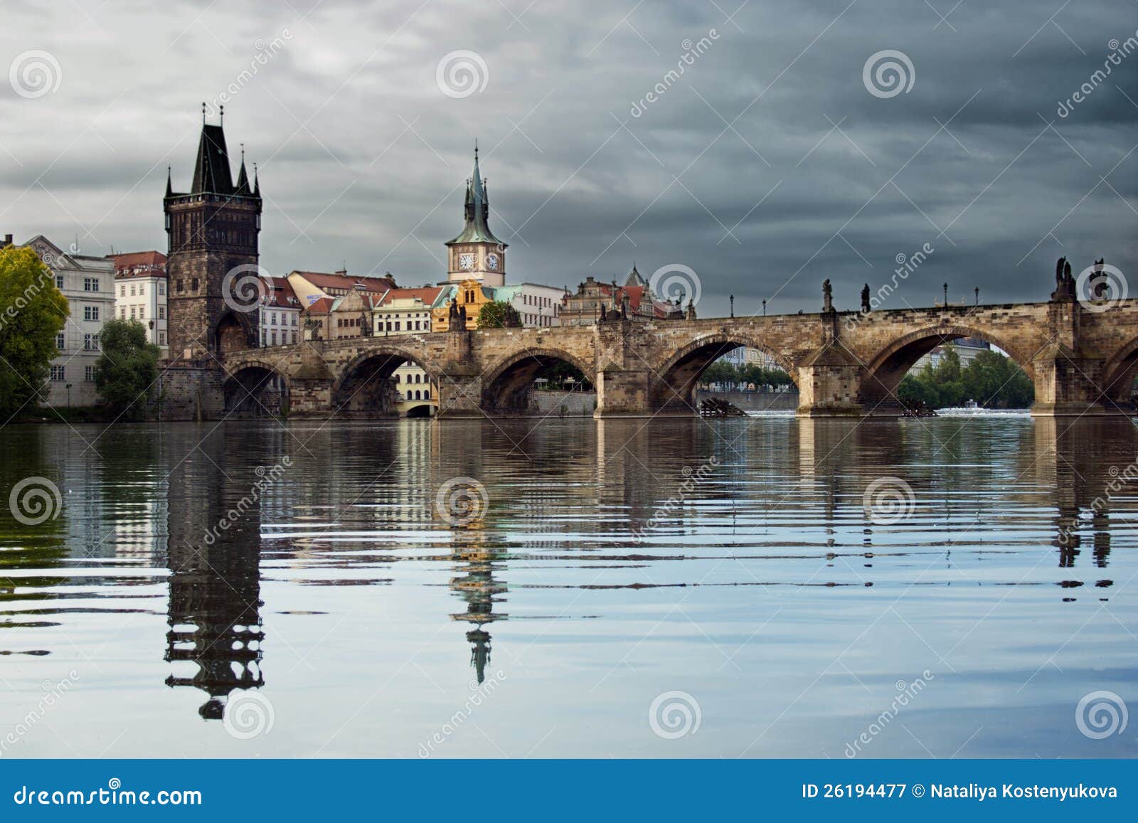 Charles Bridge stock image. Image of landmark, architecture - 26194477