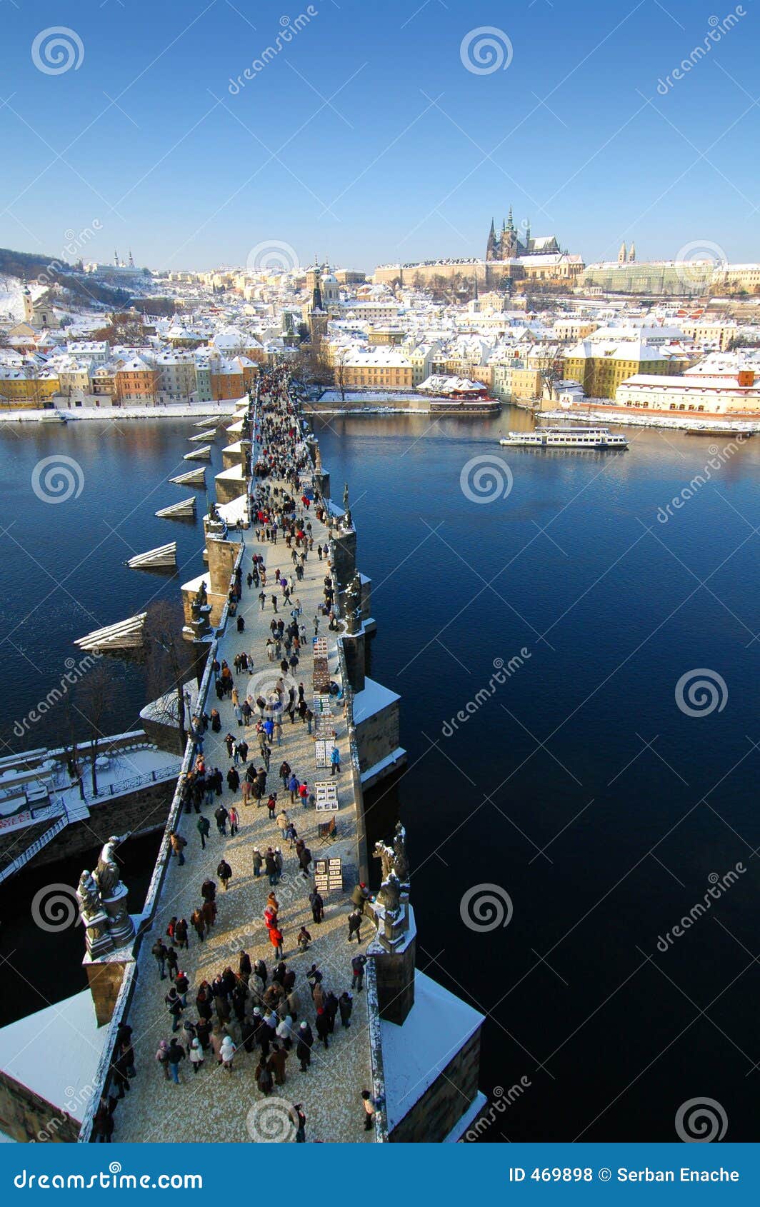 Charles bridge stock photo. Image of tourist, tourists - 469898