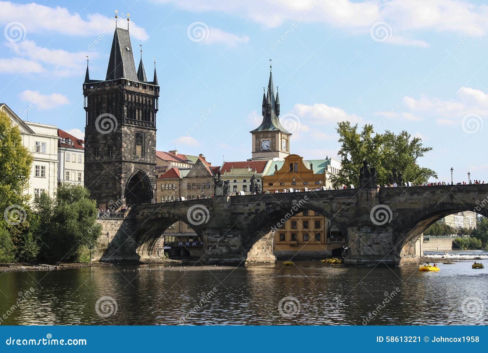 The Charles Bridge and Castle, Prague. Stock Image - Image of building ...