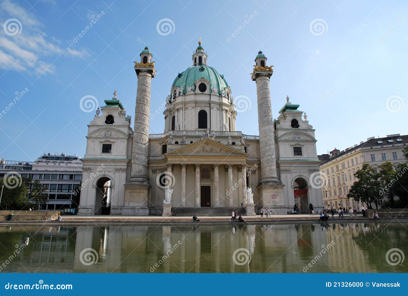 The Charles Church in Vienna Stock Photo - Image of charles, baroque ...