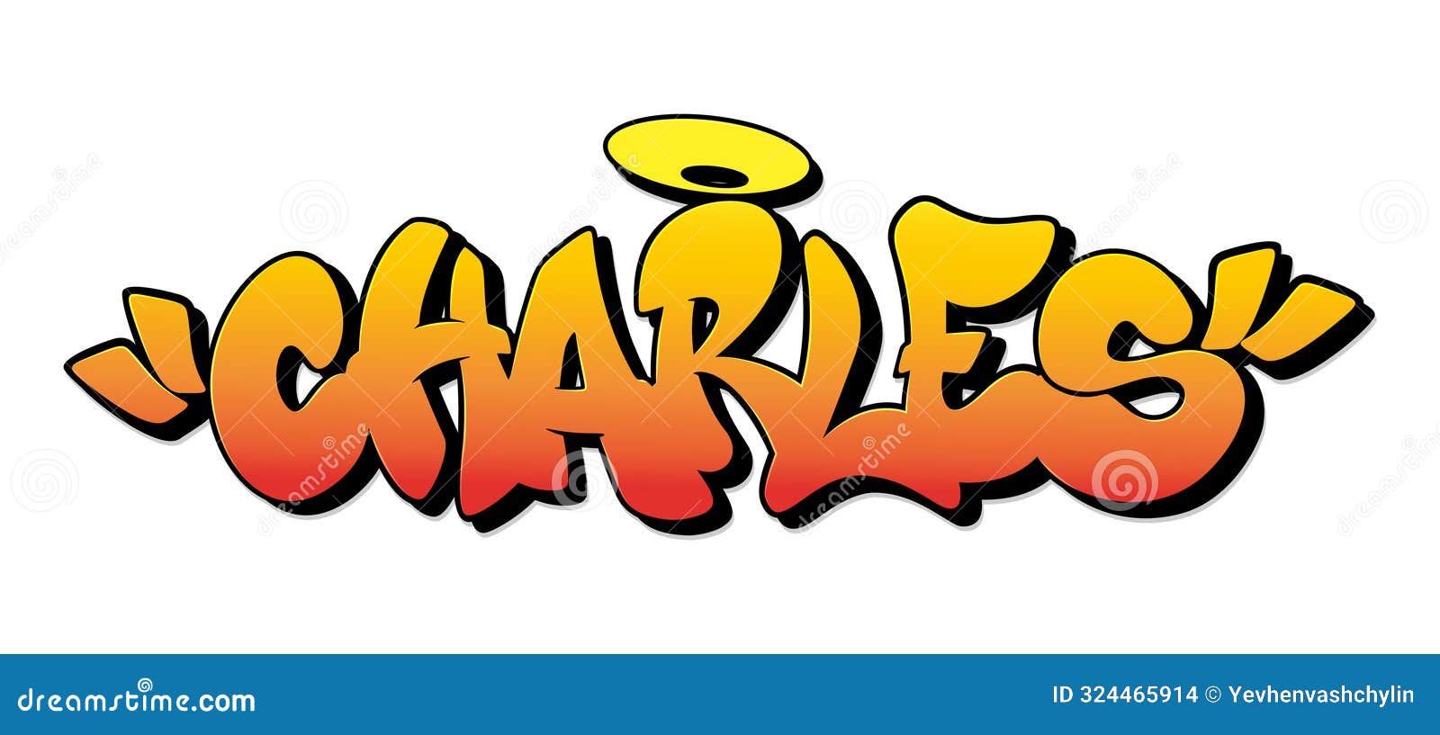 Charles Name Lettering Tinsels Cartoon Vector | CartoonDealer.com ...