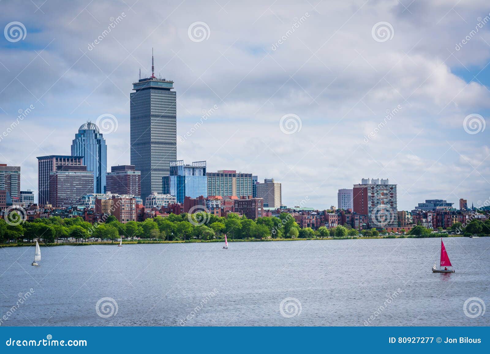 The Charles River and Boston Skyline, Seen from the Longfellow B ...
