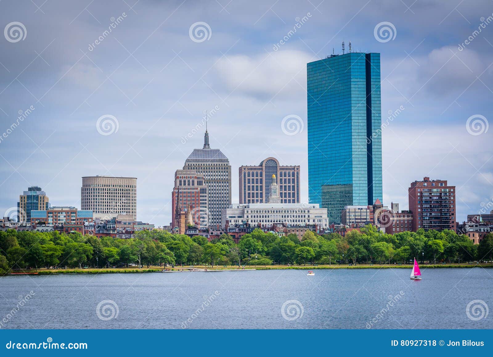The Charles River and Boston Skyline, Seen from the Longfellow B ...