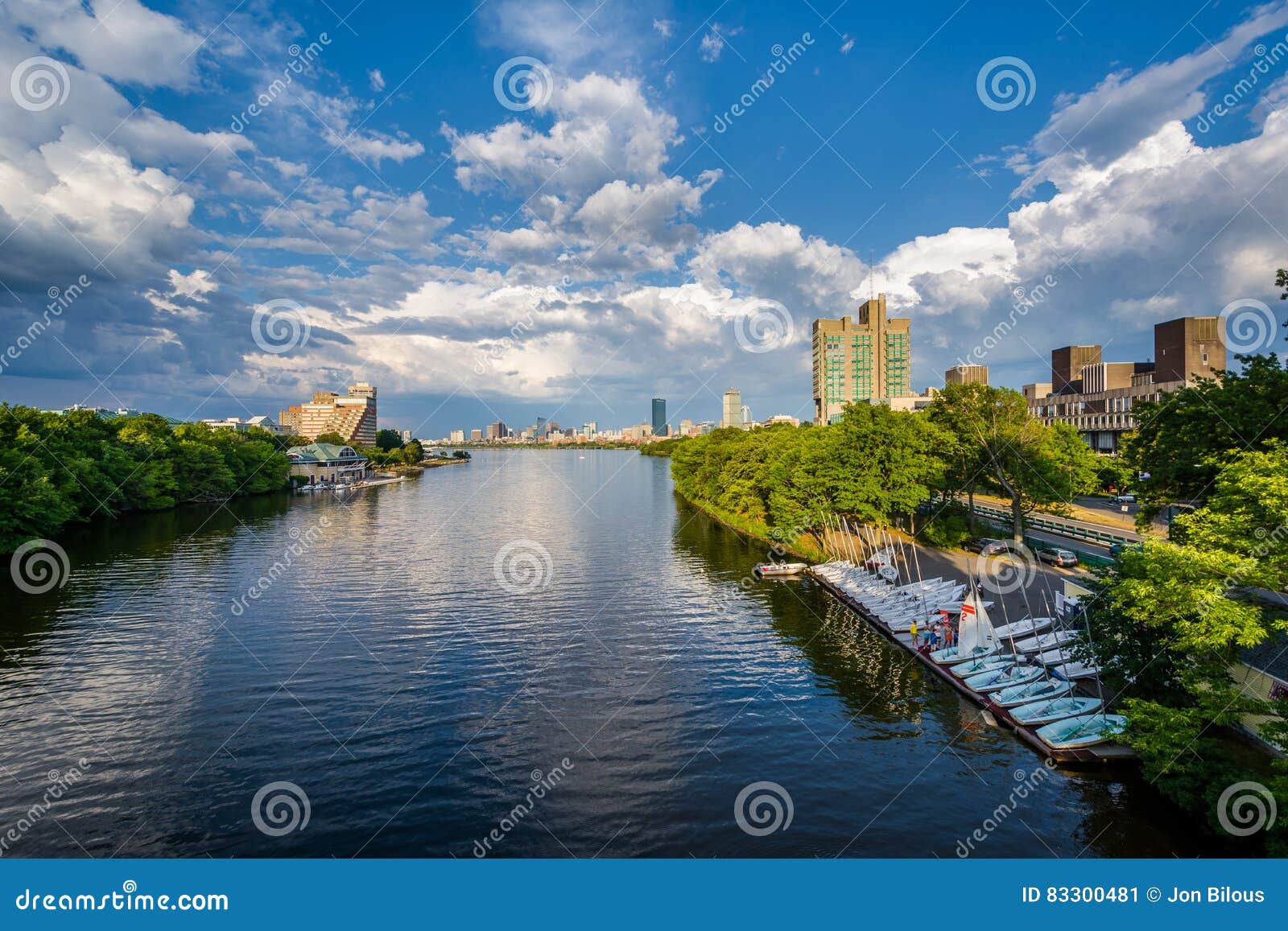 The Charles River at Boston University, in Boston, Massachusetts ...