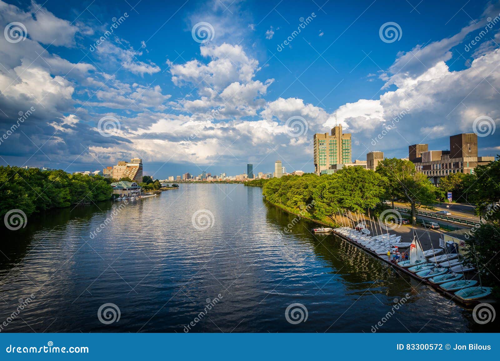 The Charles River at Boston University, in Boston, Massachusetts ...