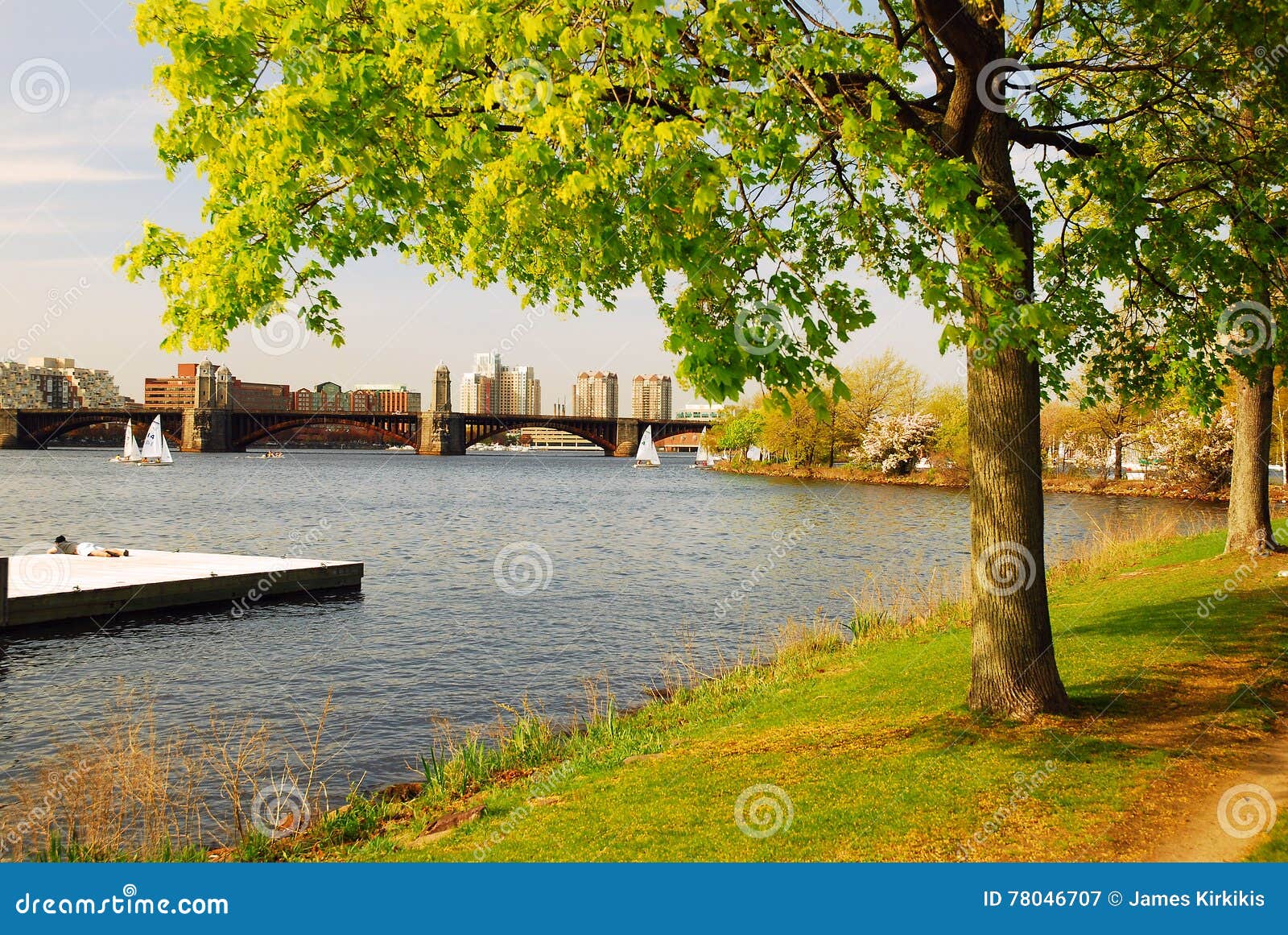 Charles River Esplanade, Boston Editorial Photography - Image of ...