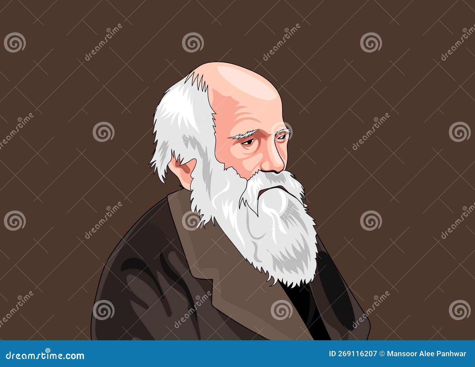 Charles Robert Darwin Vector Illustration Stock Vector - Illustration ... Charles Robert Darwin Vector Illustration Stock Vector - Illustration ...