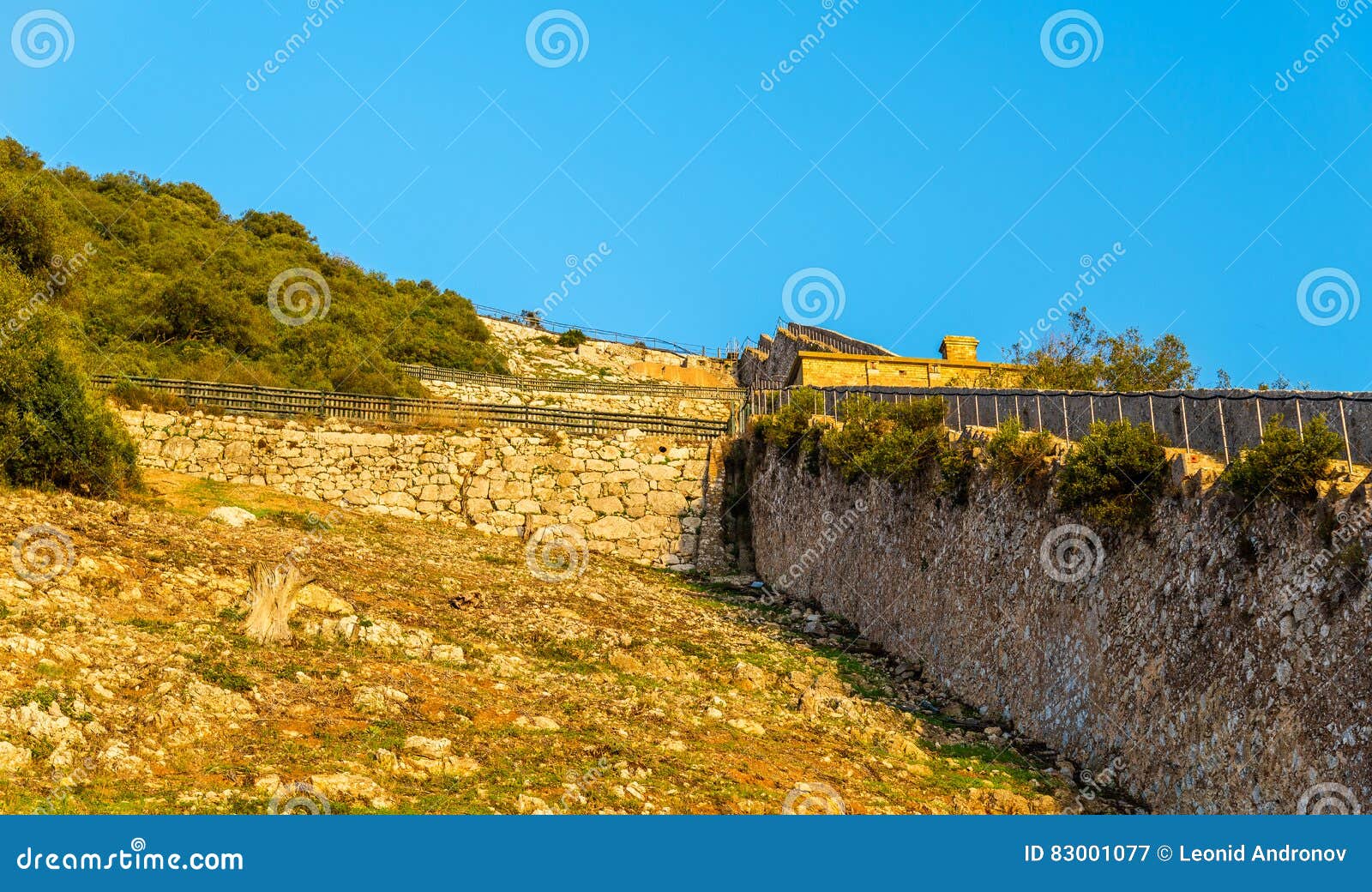 Charles V Wall at the Rock of Gibraltar, a 16th-century Defensive ...
