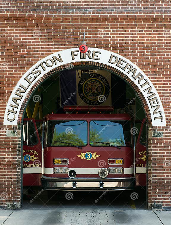 Charleston Fire Department editorial photography. Image of building ...