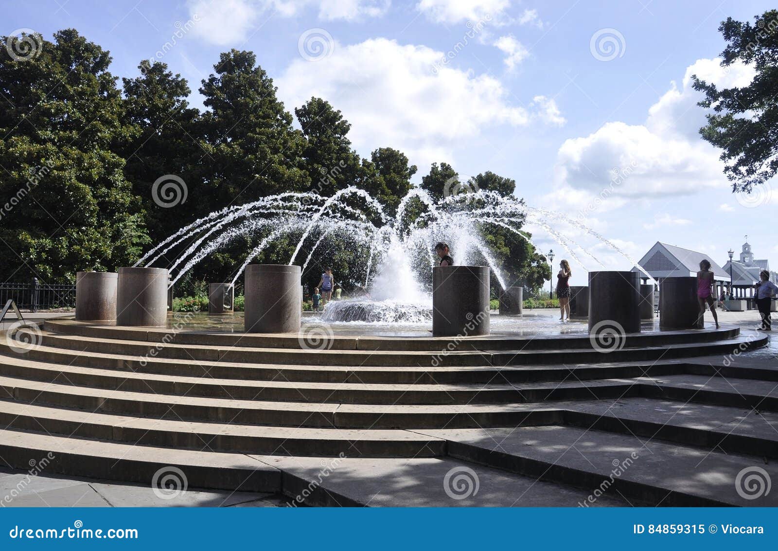 Charleston SC,August 7th:Fountain in Waterfront Park from Charleston in ... Charleston SC,August 7th:Fountain in Waterfront Park from Charleston in ...