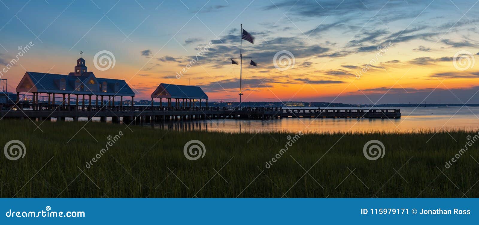 Charleston Sunset stock image. Image of water, tourism - 115979171