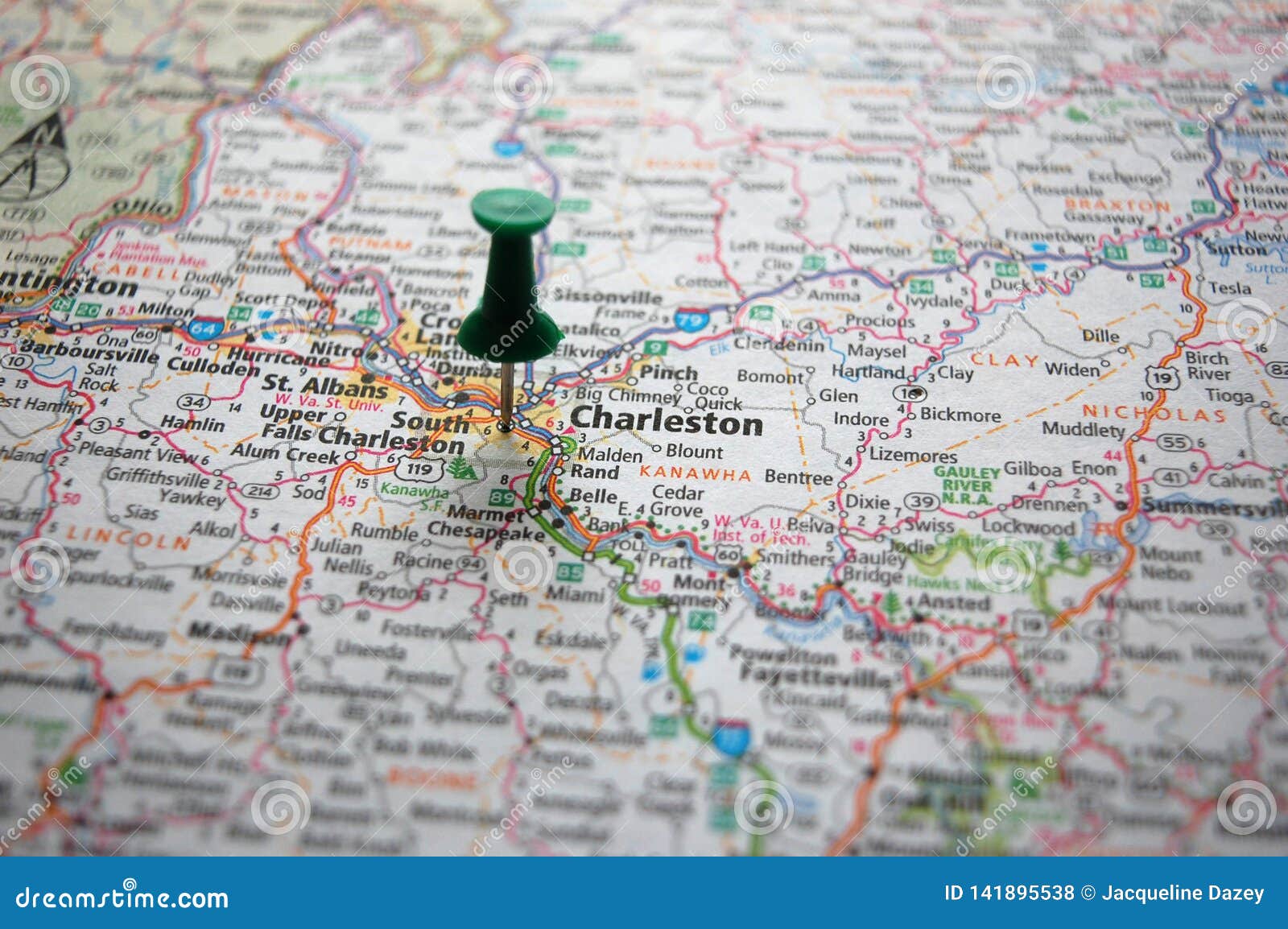 Charleston West Virginia Map Stock Photos - Free & Royalty-Free Stock ...