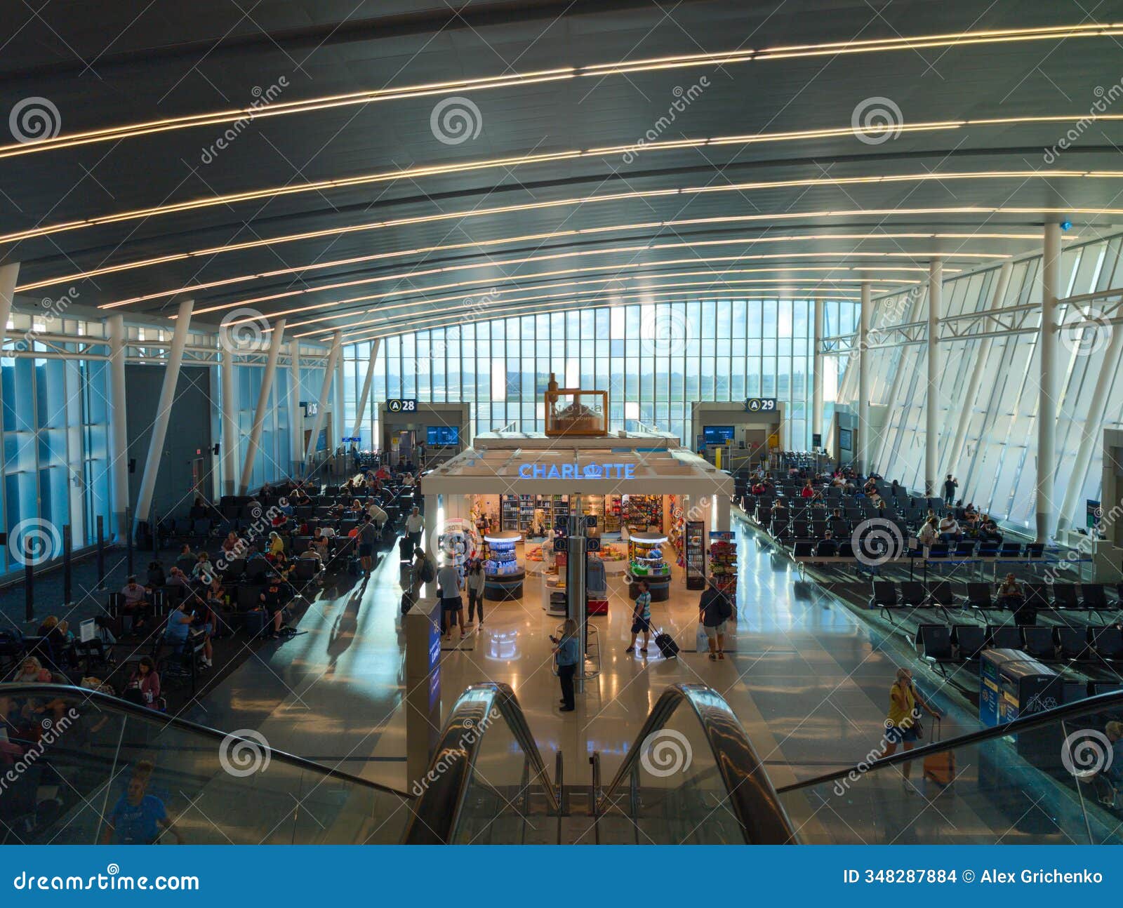 Charlotte Airport New Updated Construction Expansion Editorial Stock ...