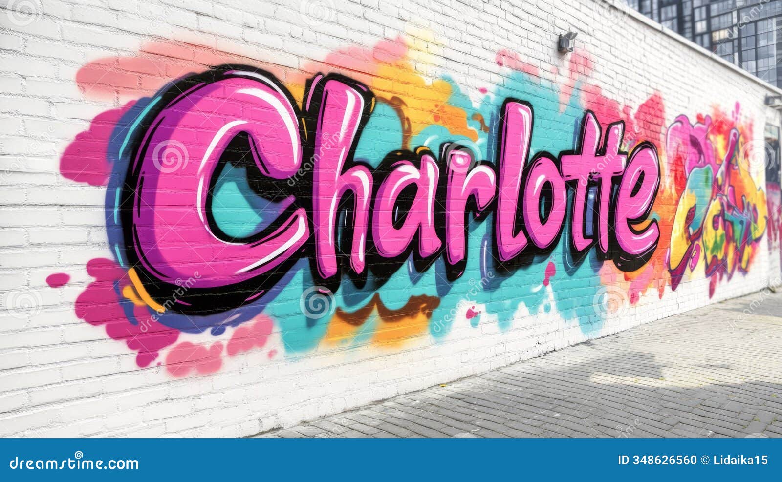 Charlotte Graffiti Art stock illustration. Illustration of charlotte ...