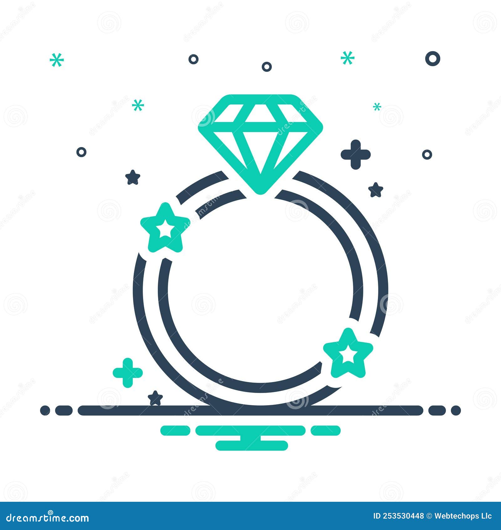 Mix Icon for Charm, Beauty and Glamour Stock Vector - Illustration of ...