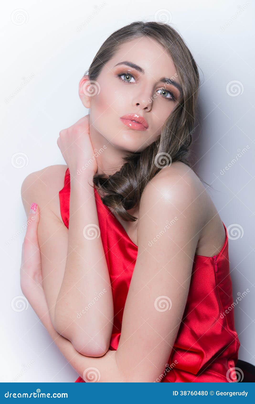 Charme photo stock. Image of yeux, coups, bouclé, fermer - 38760480