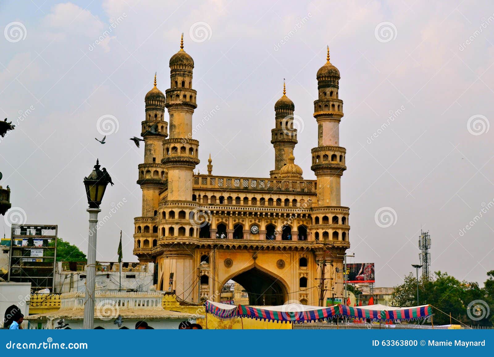 Charminar of Hyderabad stock photo. Image of india, ancient - 63363800