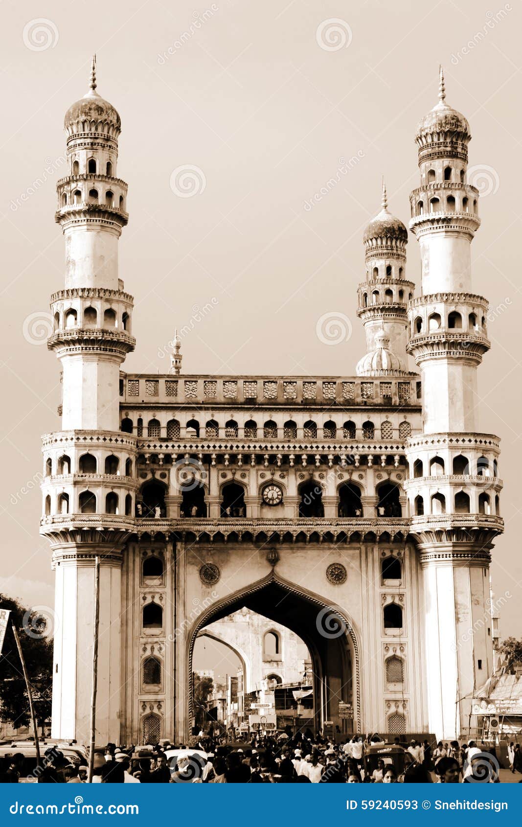 Charminar India stock image. Image of busy, andhra, construction - 59240593