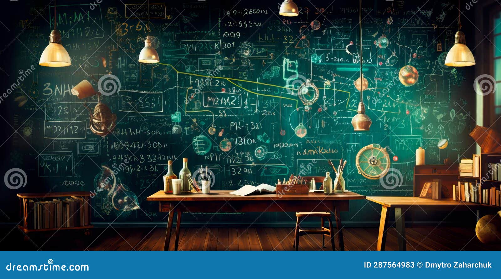 3d Background Of Equations And Formulas For Mathematics, Algebra ...