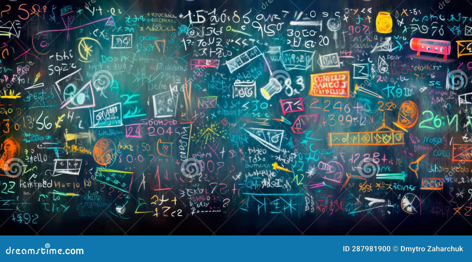 3d Background Of Equations And Formulas For Mathematics, Algebra ...