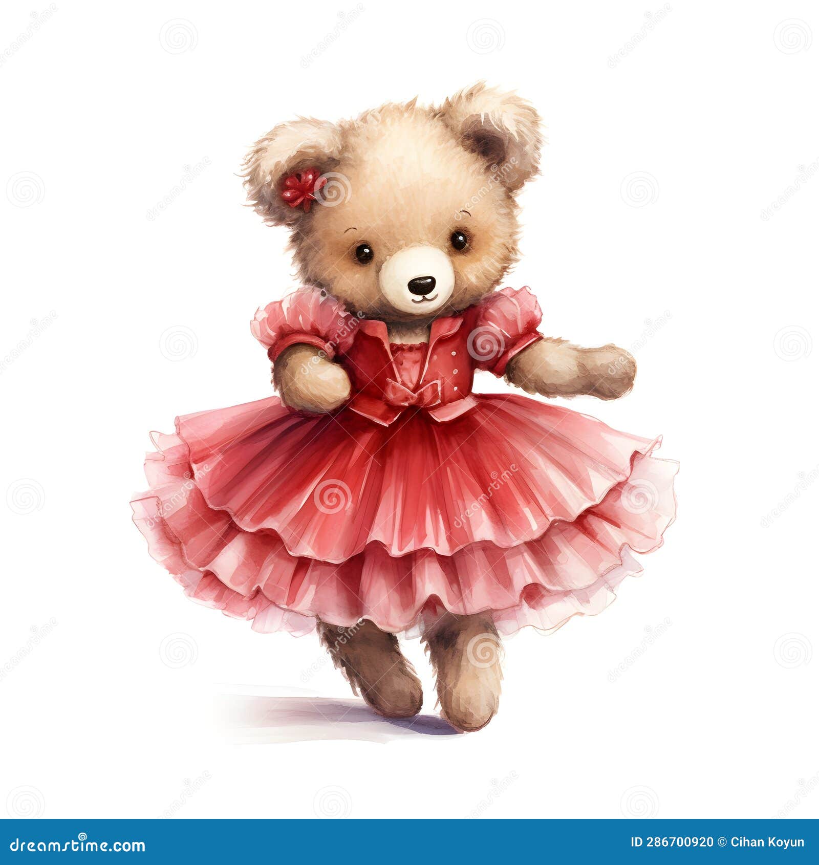 Charming bear ballet dance stock illustration. Illustration of childish - 286700920