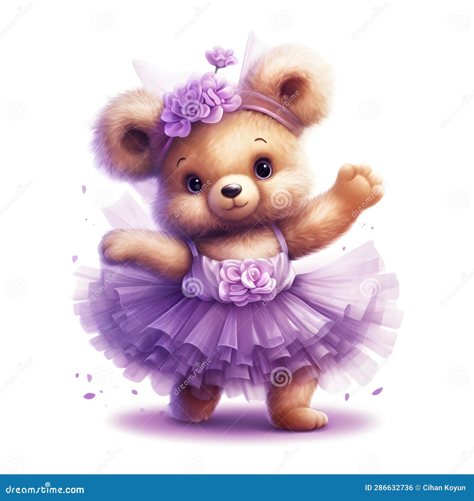 Charming bear ballet dance stock illustration. Illustration of gaming - 286632736