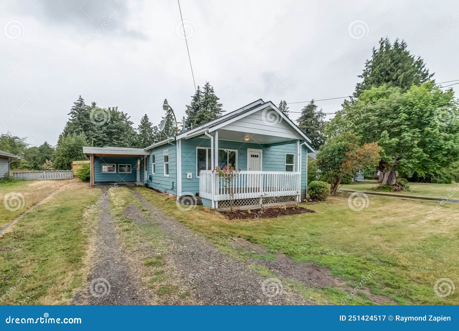 Charming Blue Craftsman Home Stock Image - Image of loan, estate: 251424517
