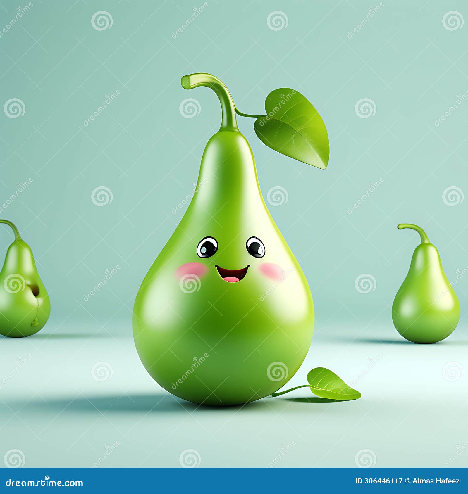 Charming Bottle Gourd: 3D Render of a Cute Bottle Gourd Isolated ...