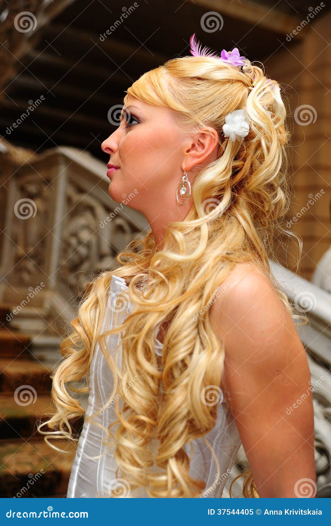 Charming bride blonde stock image. Image of bride, face - 37544405