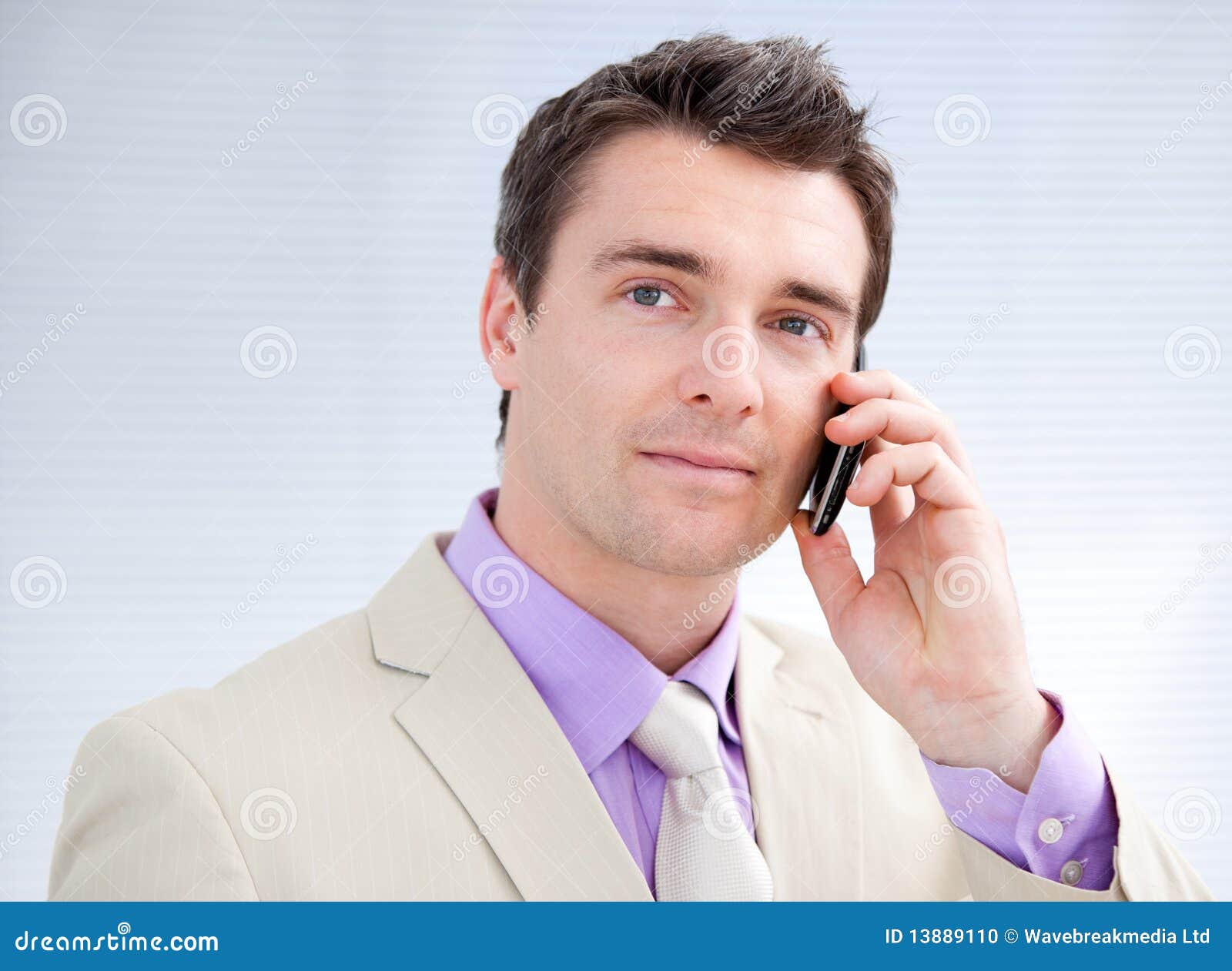 Charming Businessman Talking on Phone Stock Photo - Image of ...