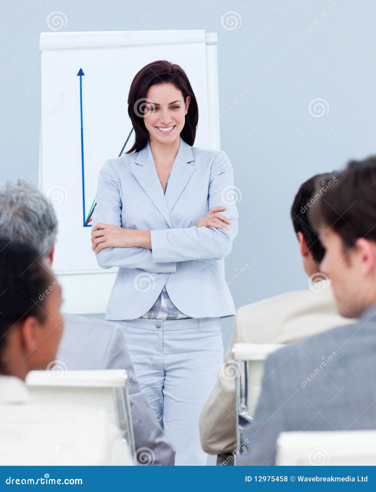Charming Businesswoman Doing a Presentation Stock Photo - Image of ...