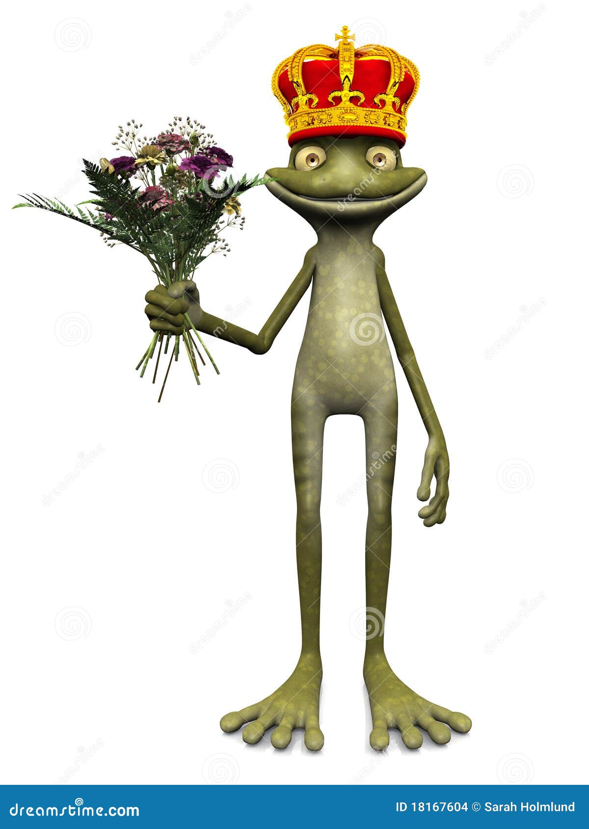 Charming Cartoon Frog Prince. Stock Photo | CartoonDealer.com #18167604