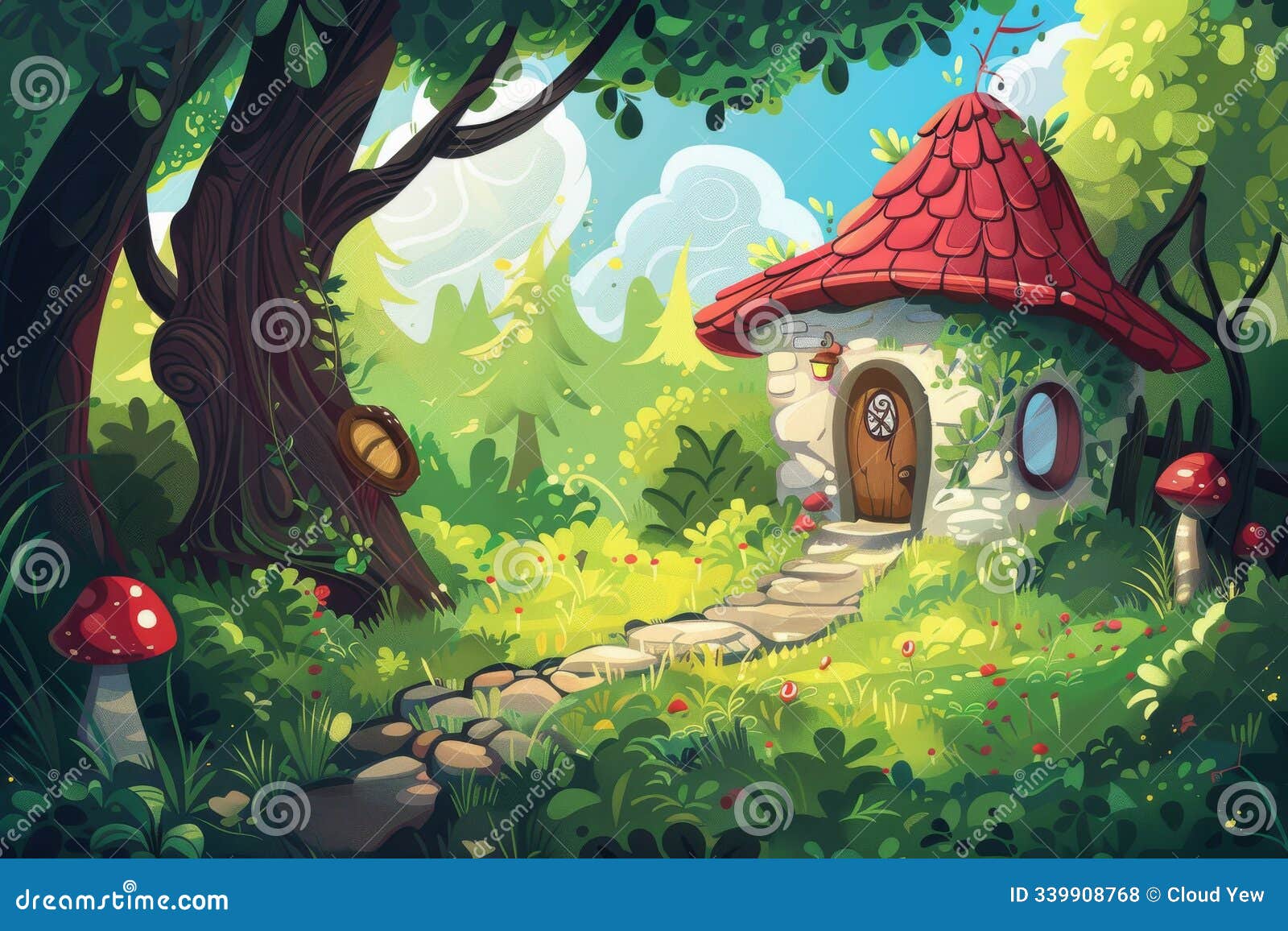 Charming Conceptual Cartoon Background With Hand-drawn Illustrations ...