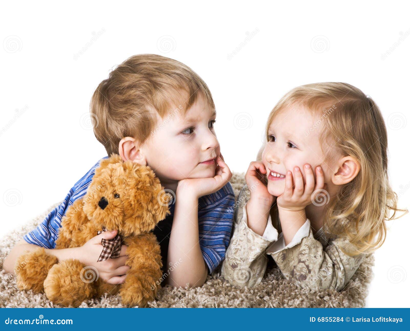 Charming Couple of Children Stock Photo - Image of looking, charming ...