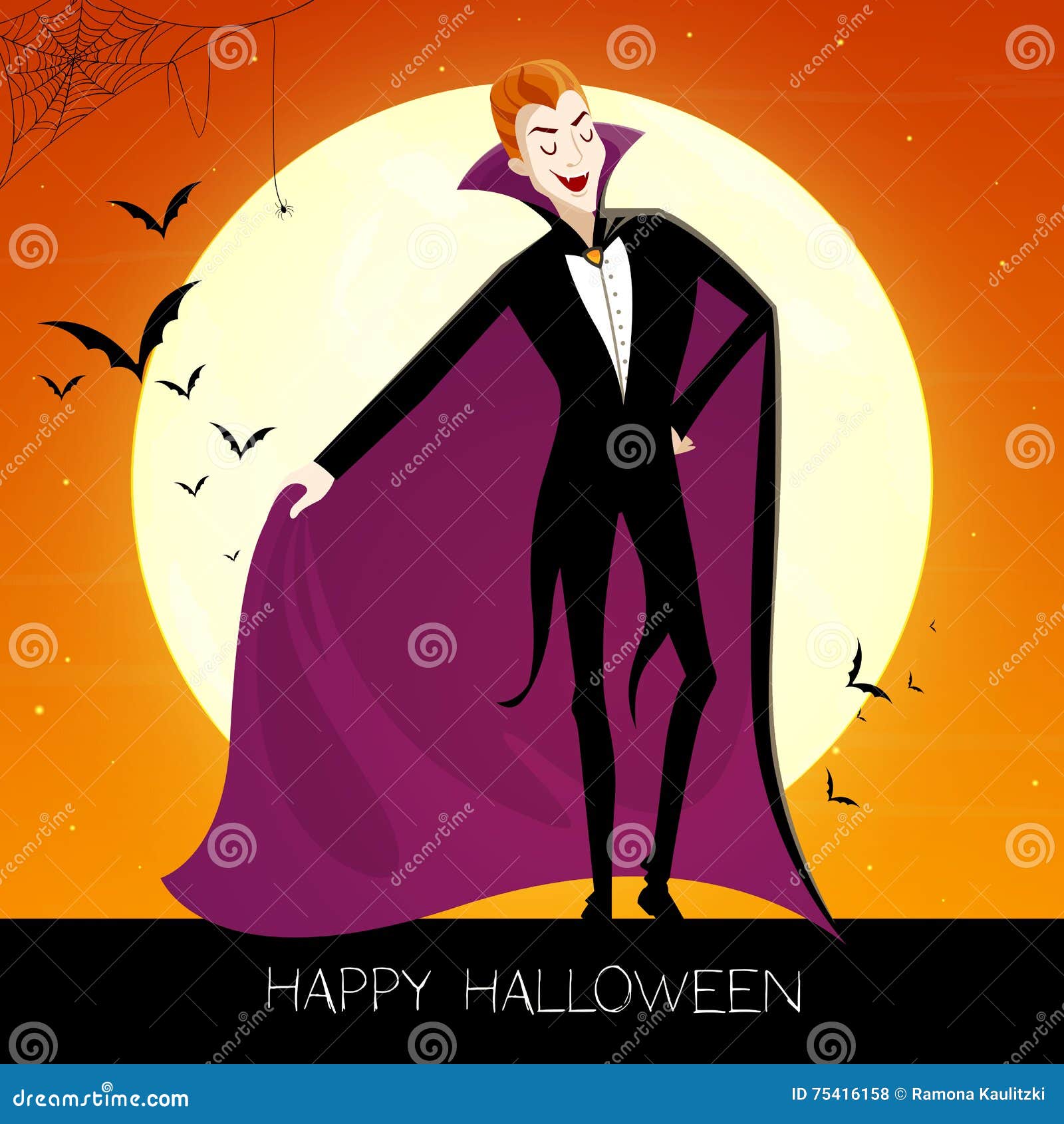 Charming Dracula Vampire stock illustration. Illustration of horror ...