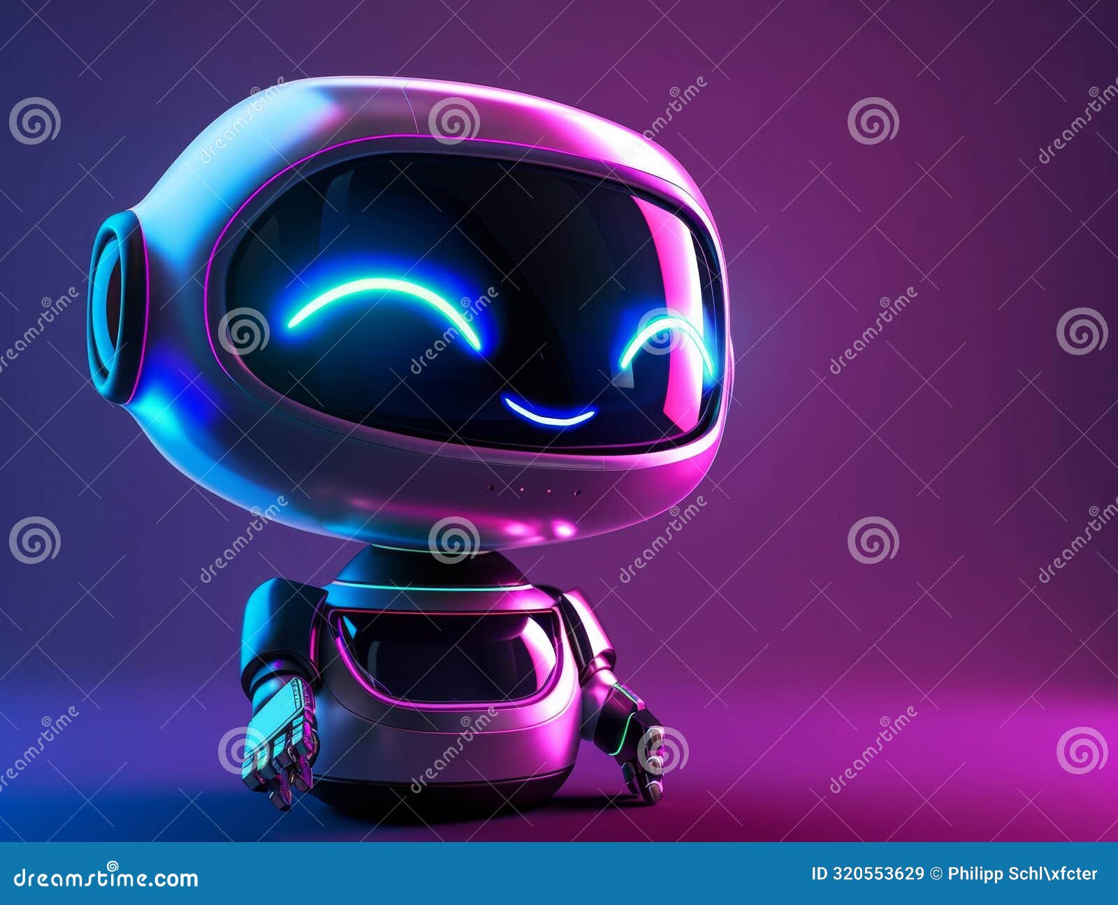 Charming and Futuristic AI Chatbot Robot with a Joyful and Fun ...